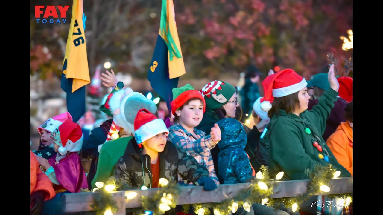 BSA Sandhills District in the 2024 Hope Mills Christmas Parade - YouTube
