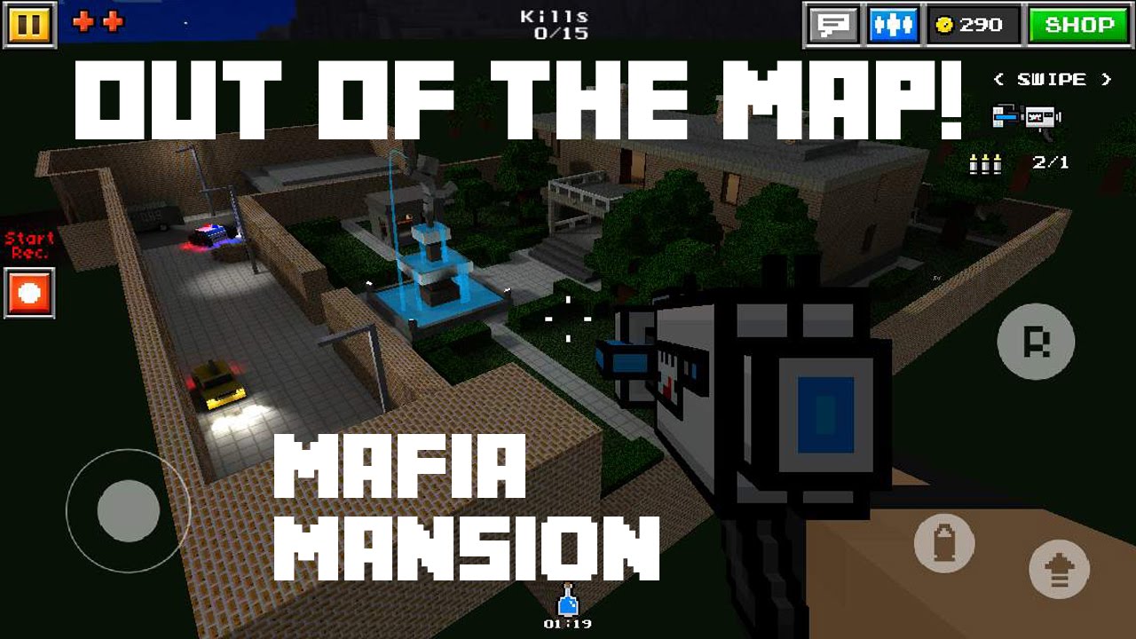 Pixel Gun 3D - Out Of The Map: Mafia Mansion! - YouTube