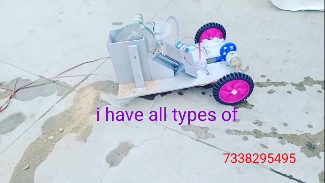 Automatic seed's sowing agricultural robot working model - YouTube