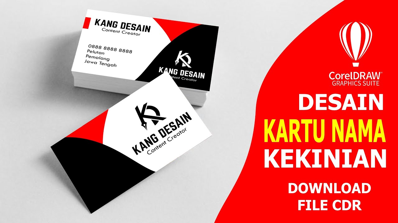 Desain Kartu Nama Sederhana Di Coreldraw - YouTube