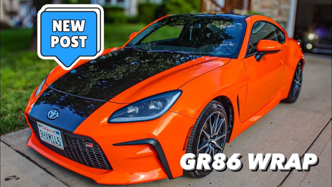 Finished this Toyota GR86 in Avery Dennison gloss orange 🍊 - YouTube