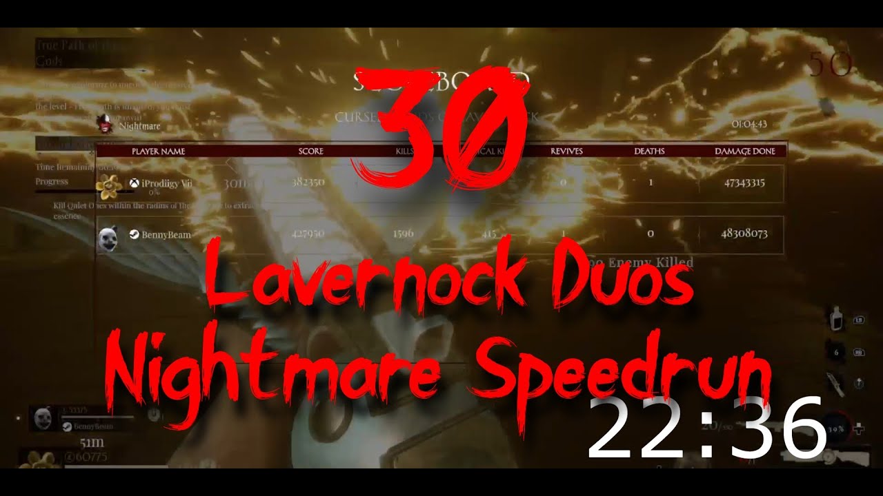 (WR) Duos Lavernock Round 30 Speedrun Nightmare 22:36 - Sker Ritual - YouTube