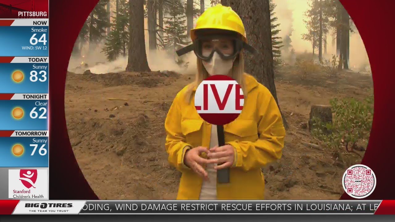 Firefighters create fire line to stop flames - YouTube