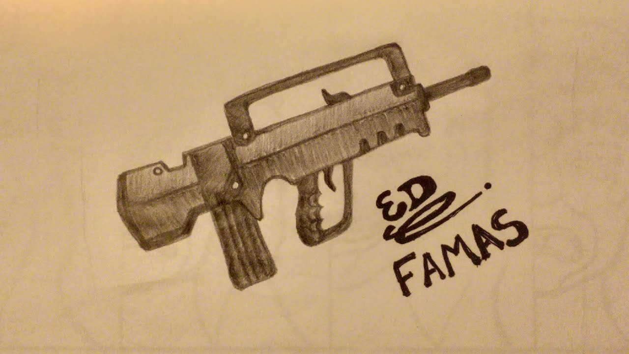"DRAWING FAMAS GUN" || LIKE,SHARE,SUBSCRIBE || - YouTube