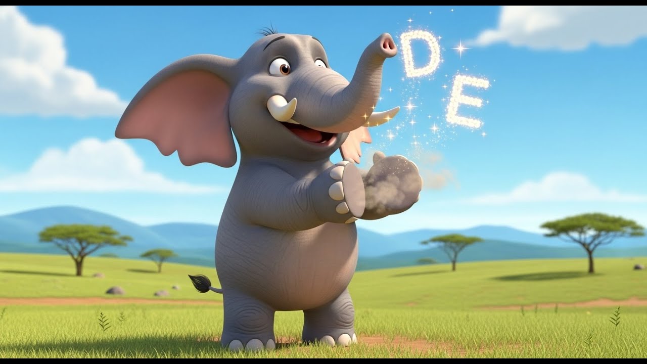 The Elephant Who Sang the ABC | Alphabet Song and Nursery Rhyme for ...