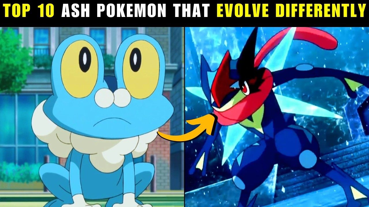 Top 7 Ash's POKEMON Evolve By UNIQUE METHOD| Ash Pokémon Who Evolve Differently| Abhrio Explains ...