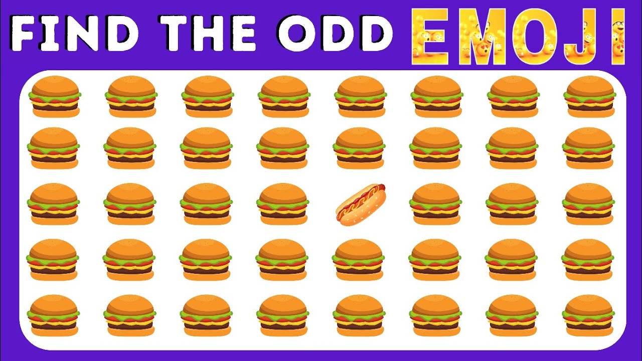 Find The Odd One Out | Junk Food Edition | Emoji Quiz - YouTube
