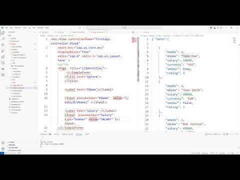 Data Binding in Simple Form | Sap UI5 Fiori - YouTube