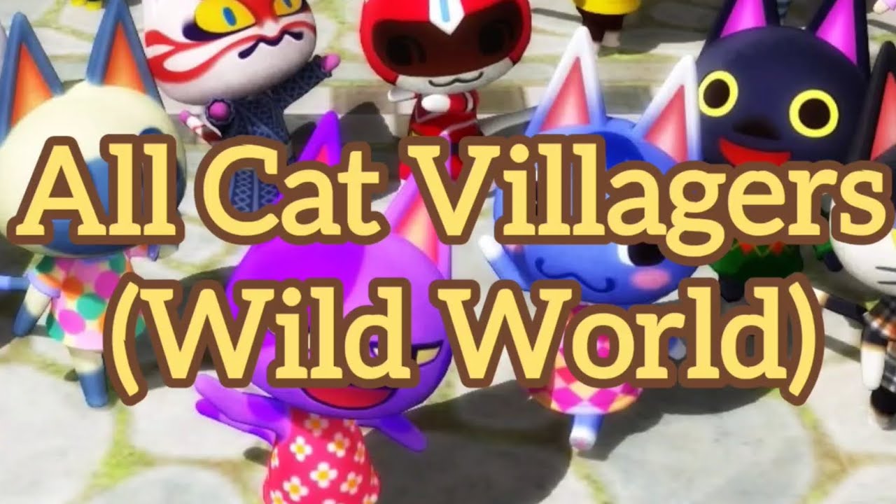 All Cat Villagers (Animal Crossing: Wild World) 🐈 - YouTube