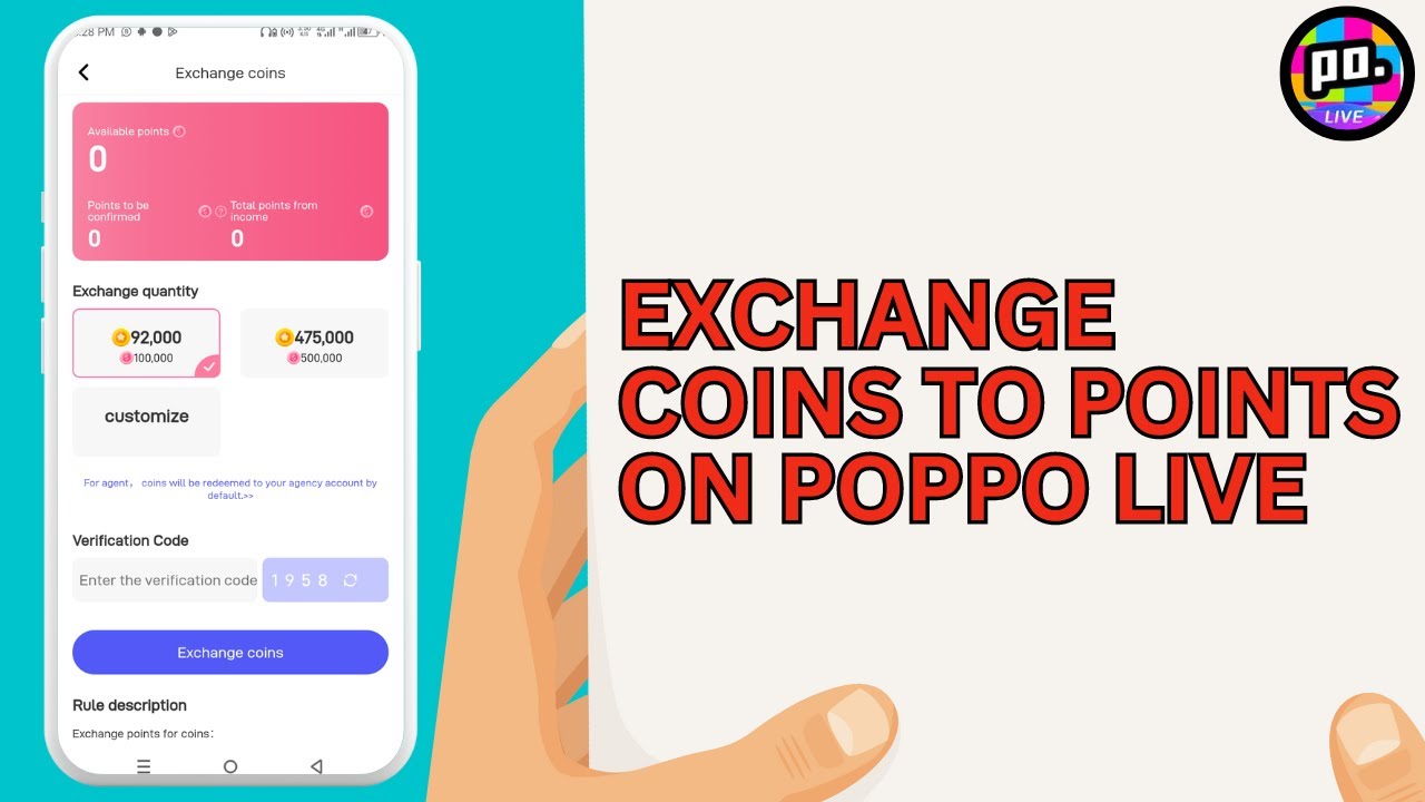 How to Exchange Coins to Points In Poppo Live And Cashout - YouTube