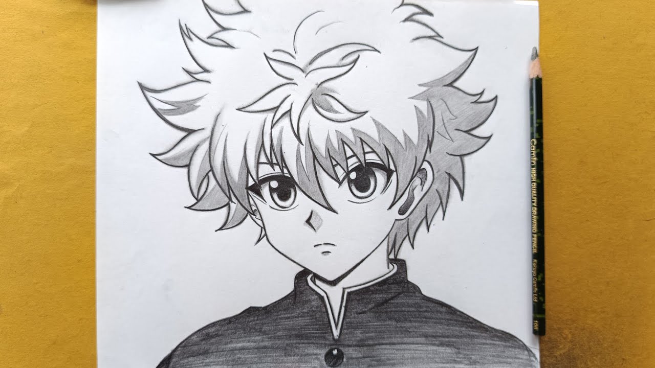 How to draw Killua Zoldyck - step by from (Hunter x Hunter) || Easy drawing ideas for beginners ...