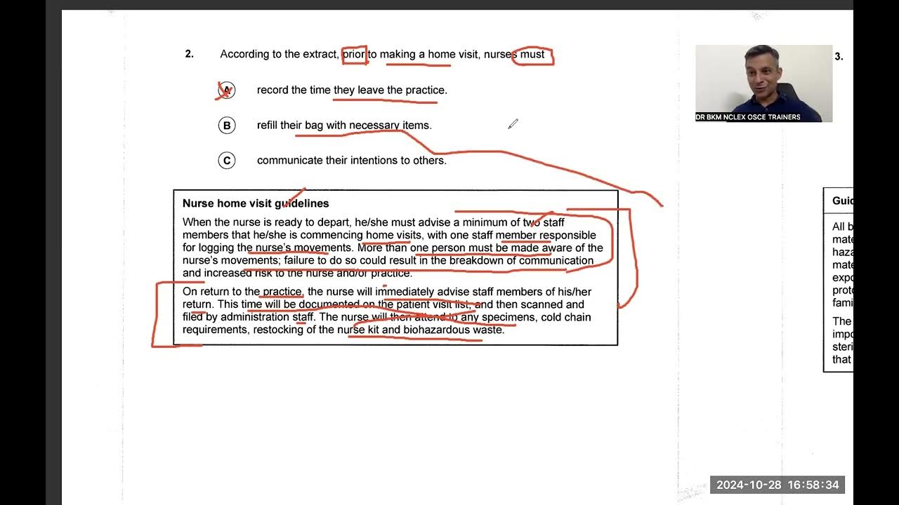 Sample mcq of oet reading part C | Best method to pass oet reading part C | Elimination method ...