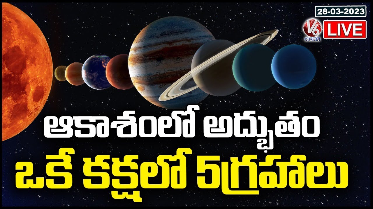 Five Planets Alignment LIVE : Five Planets Line Up With Moon| Venus ...