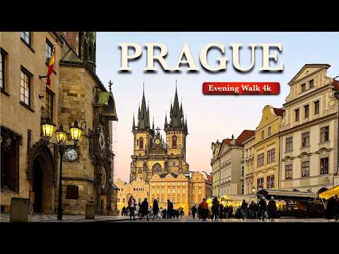 Prague 🇨🇿 Evening Walking Tour 4k60 With Subtitles