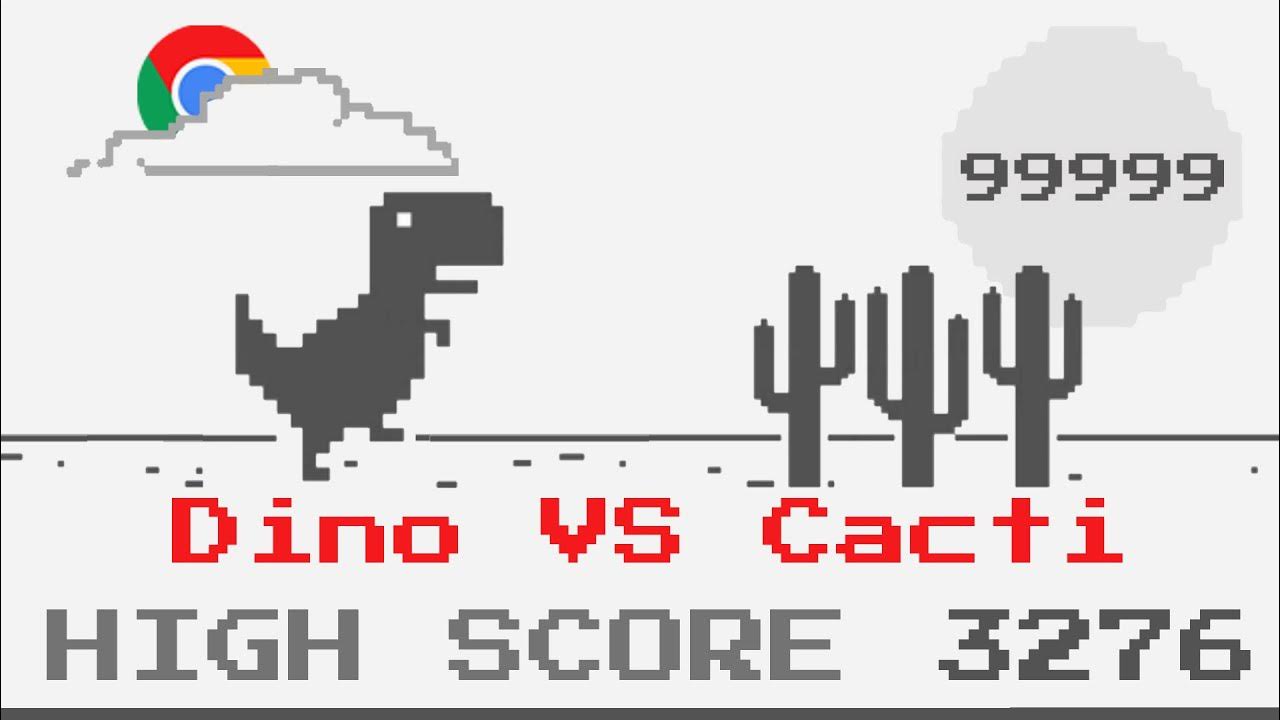 In A Running Battle For A 99999 In Dino T-Rex Game, My Dinosaur Lost To Cacti With A High Score ...