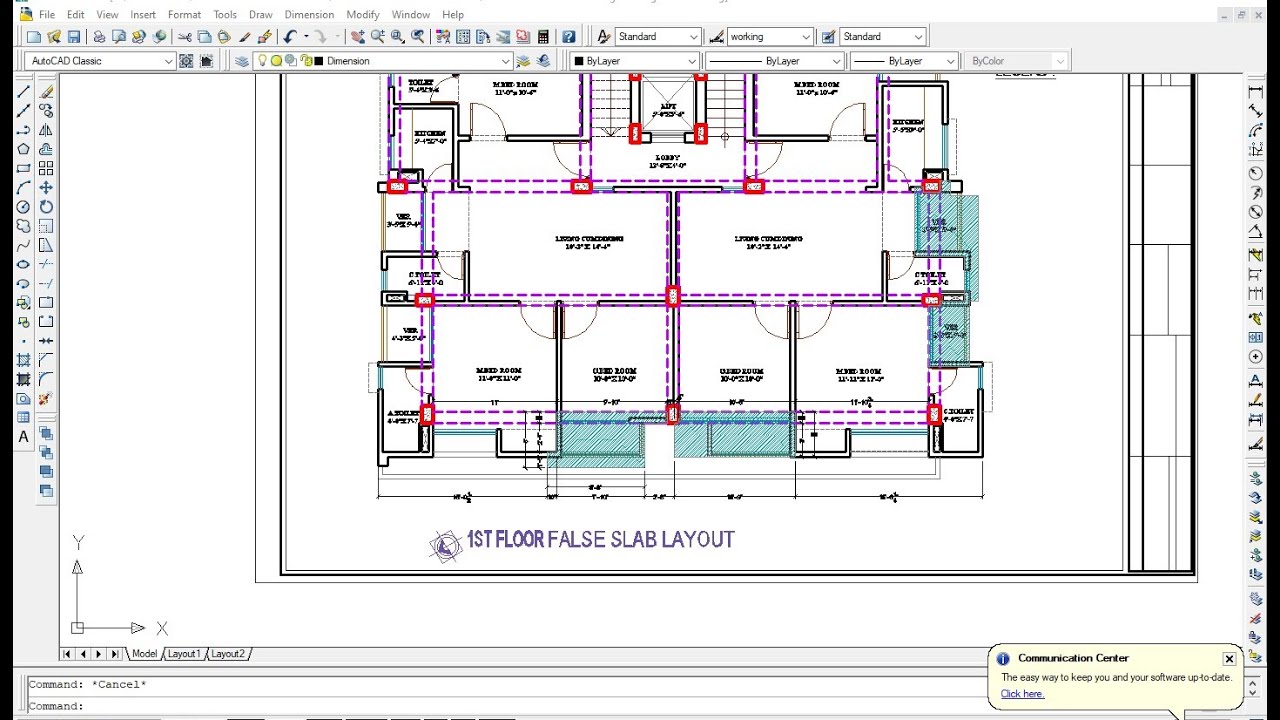 How to give the dimension of down slab l @fmhrdesignidea2.0 l Down slab ...