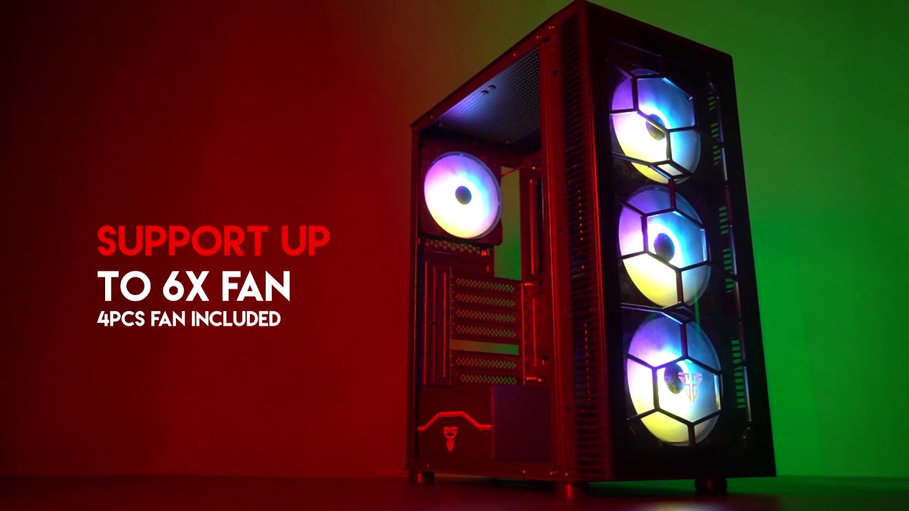 Caixa ATX Fantech HEXA CG73 RGB Preta - YouTube