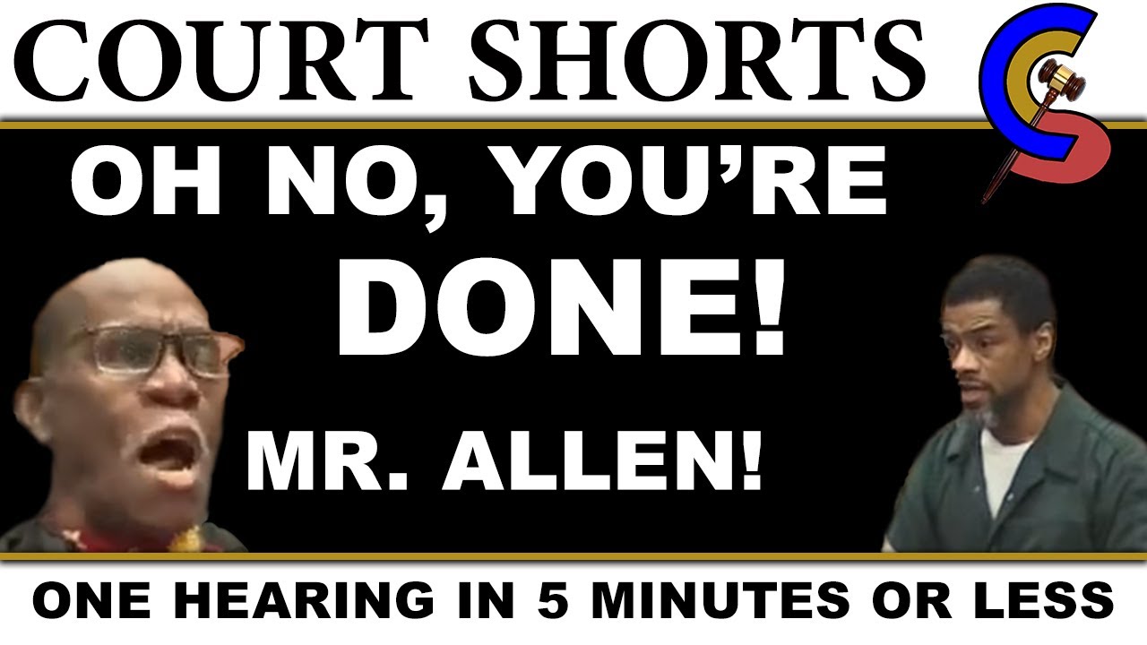 Defendant Says Wrong Thing To Judge Simpson - Mister Allen! - YouTube