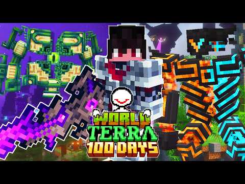 I Survived 100 Days in WORLD TERRA Minecraft!