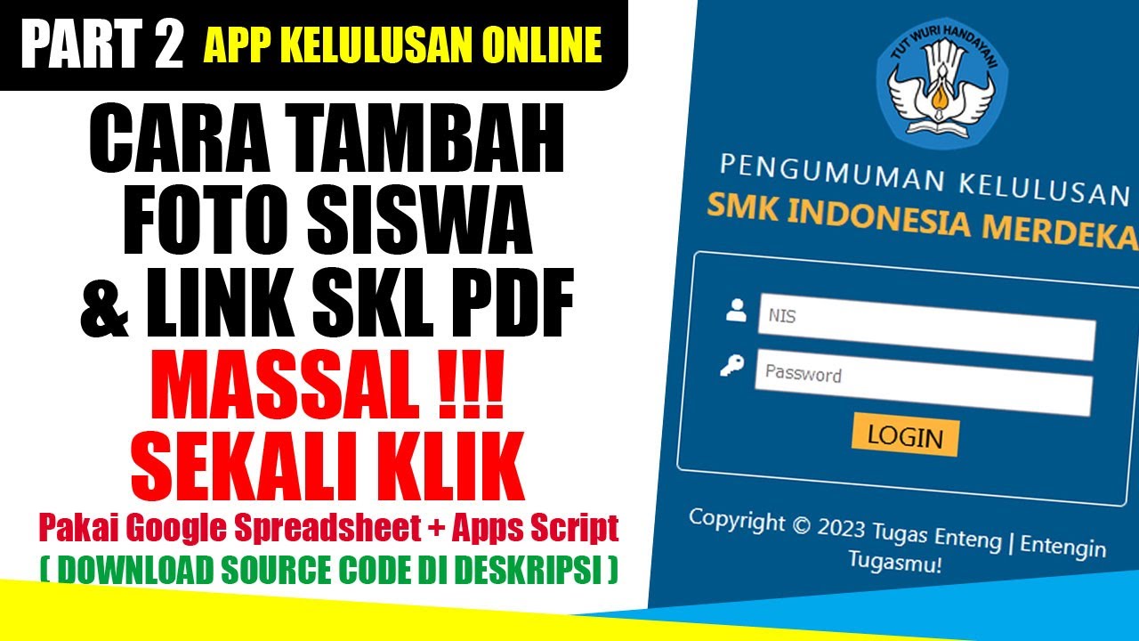 TAMBAH FOTO & LINK DOWNLOAD PDF KETERANGAN LULUS RIBUAN SISWA - PART 2 - APP PENGUMUMAN ...