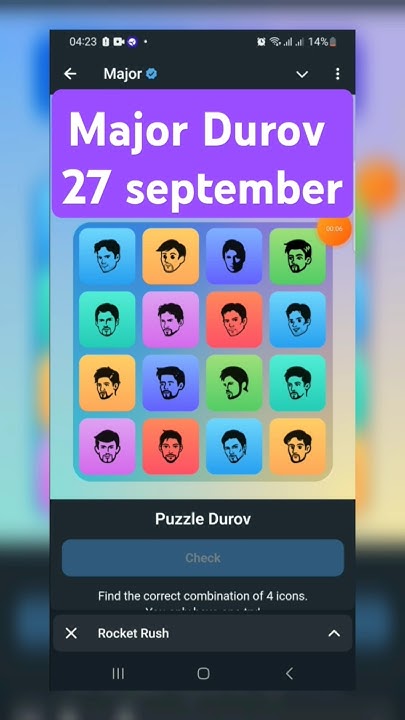 Major Puzzle Durov 27 September Youtube