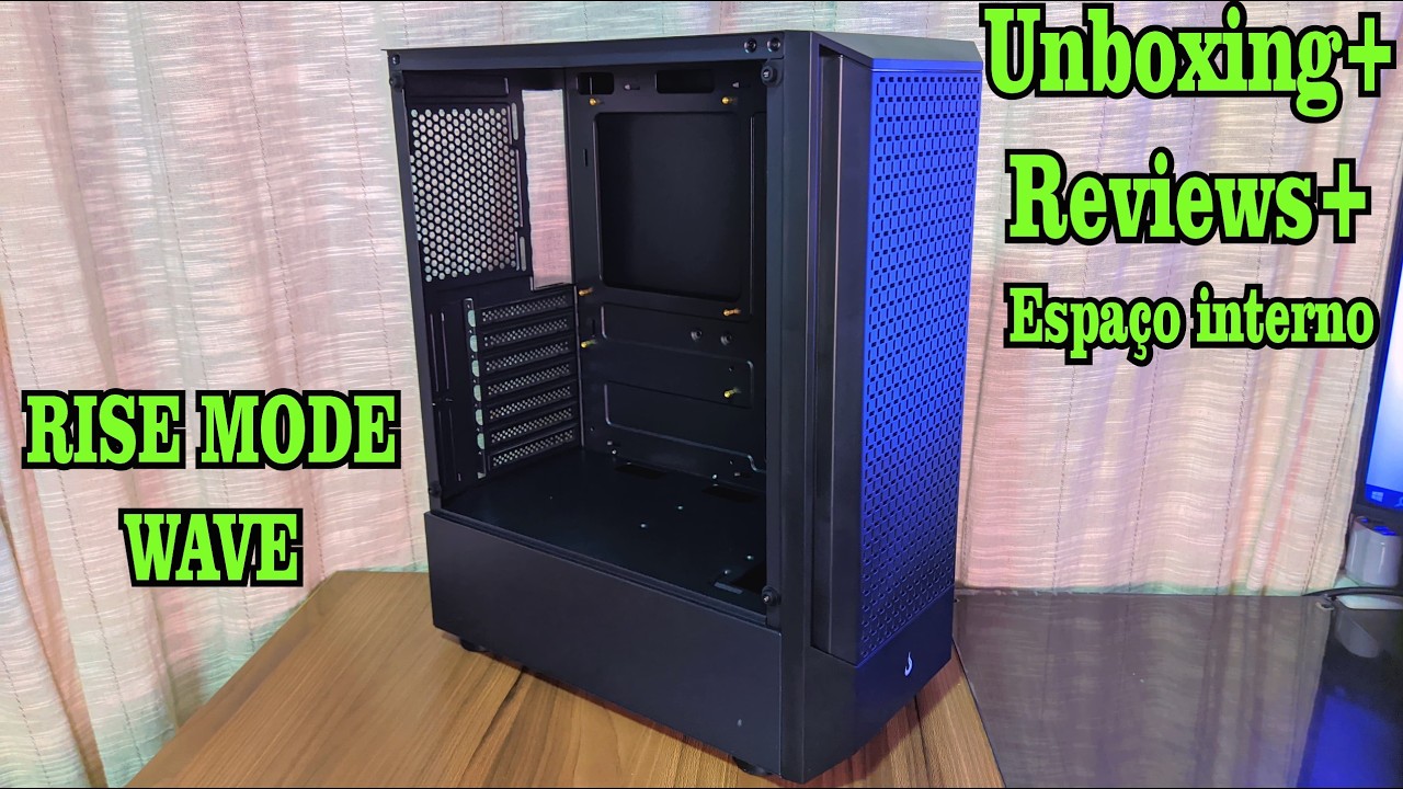 Análise e medidas Gabinete RISE MODE WAVE Black ARGB - YouTube