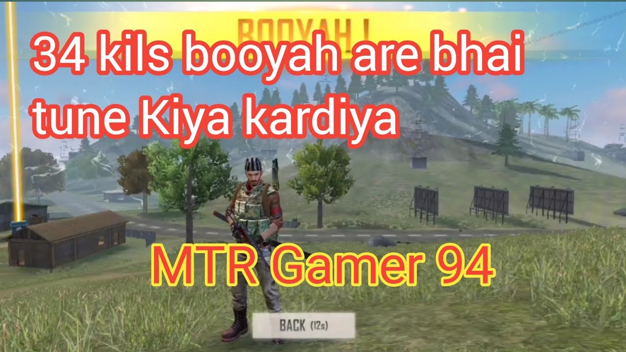 Gareena free fire 34 kils booyah MTR Gamer 94 - YouTube