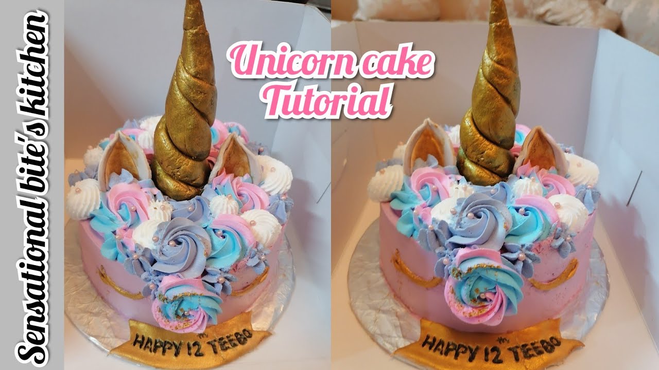 How to make unicorn cake ||unicorn cake tutorial || sensational bite's ...