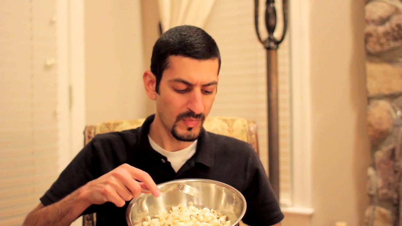 How To Eat Popcorn With A Fork - YouTube