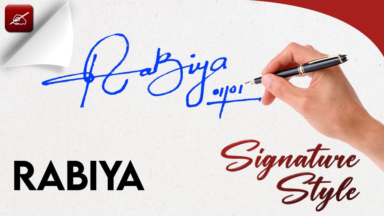 New Signature in 60 Seconds? 3 Styles to Try! | Rabiya Signature ...