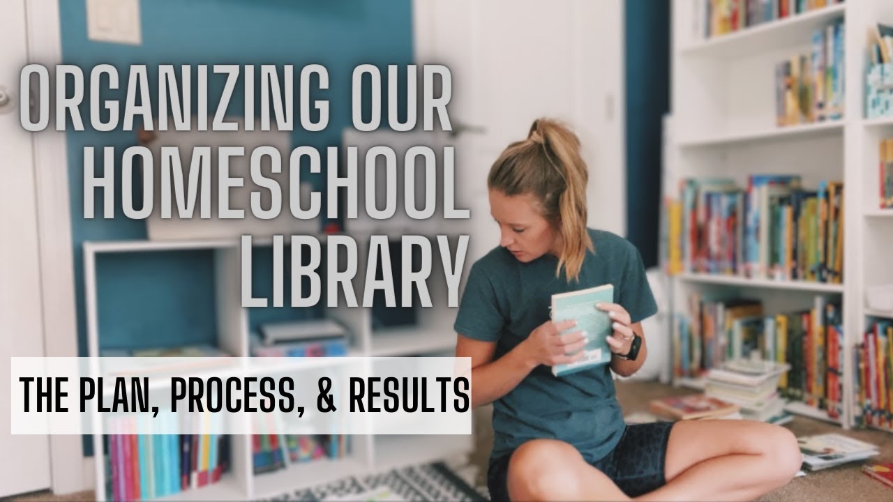 ORGANIZING OUR HOMESCHOOL LIBRARY - YouTube