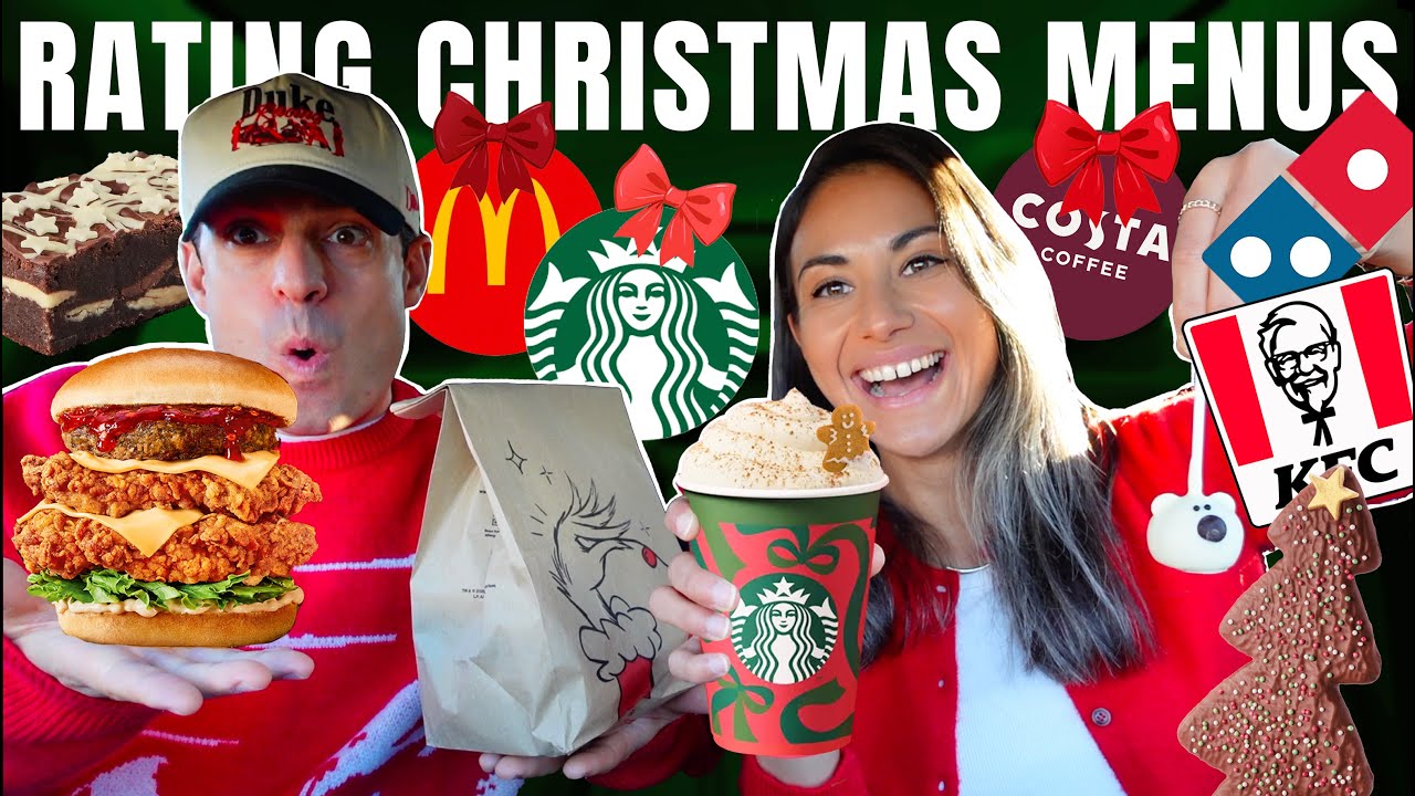 Trying Every Fast Food Christmas Menu *and rating them* - YouTube