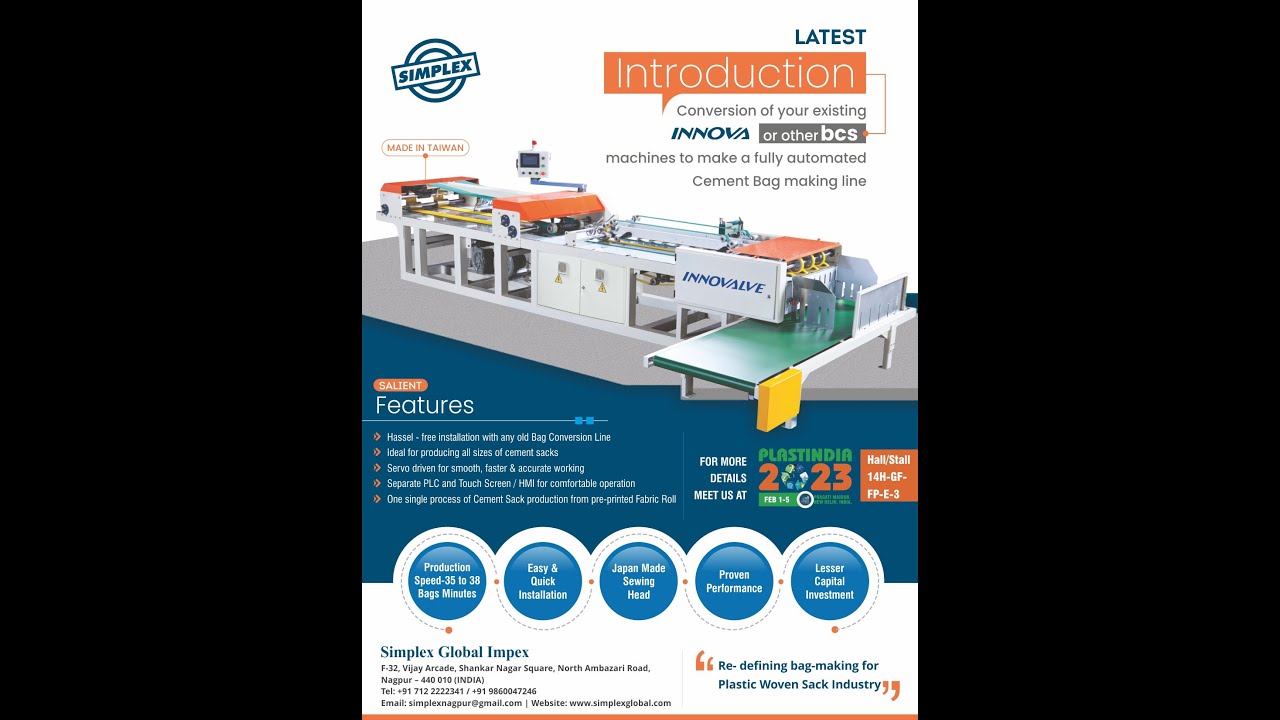 INNOVALVE: Valve forming and bag top sewing machine - YouTube