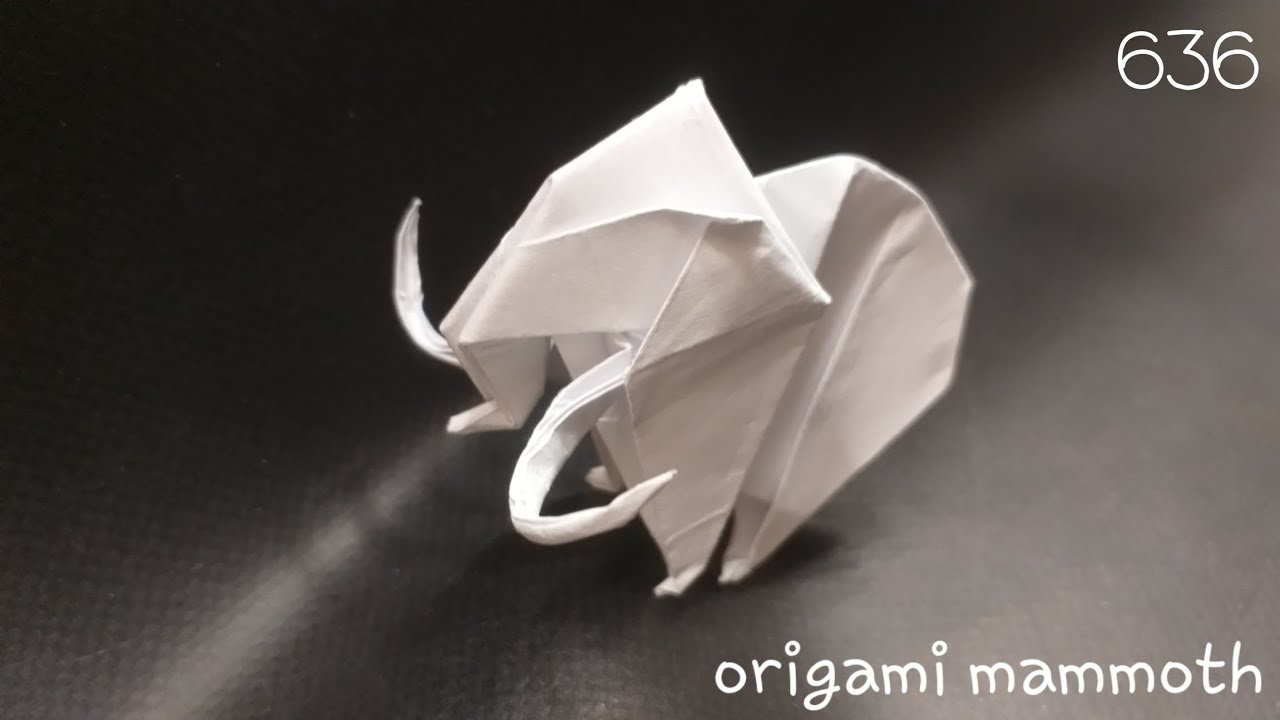 Орігамі мамонт origami mammoth - YouTube
