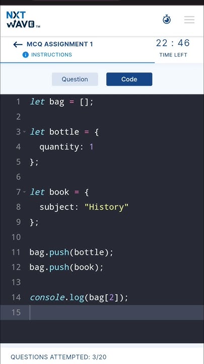 Javascript Mcq Assignment 1 Coding Javascript Assignment Mcq Codingtest Codingpractice