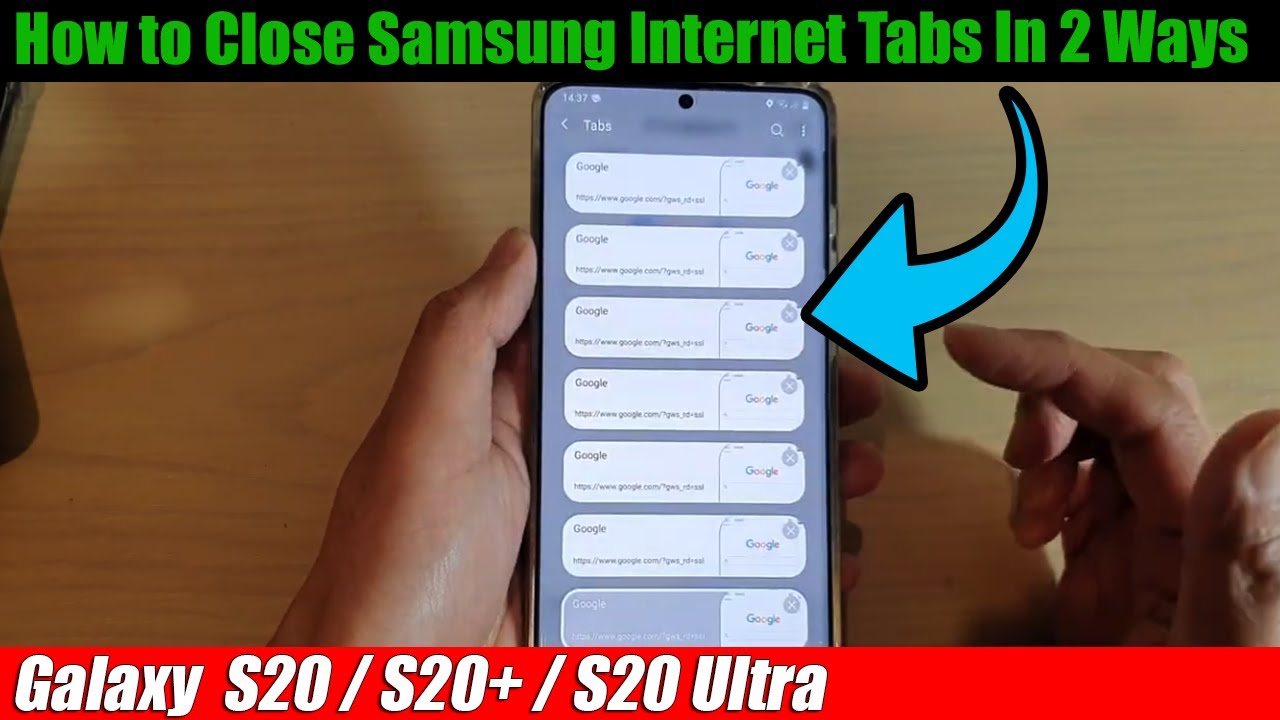 Galaxy S20/S20+: Two Ways to Add New Tabs On Samsung Internet - YouTube