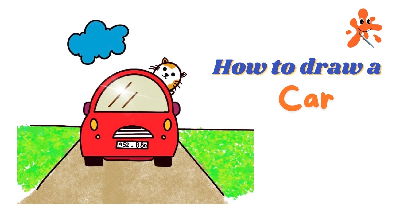 How to Draw a easy Car🌈🚗 Easy Kids Drawing - YouTube