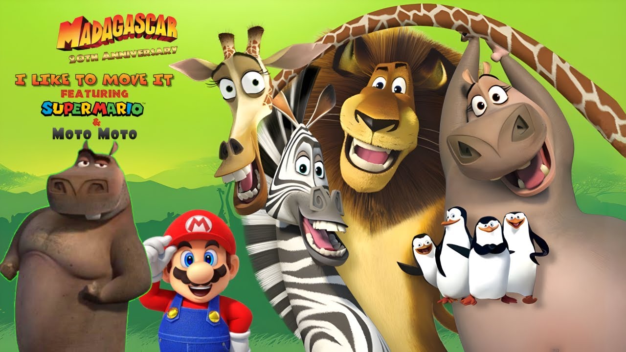 I Like to Move It Ft. Mario and Moto Moto - Madagascar Music Video ...
