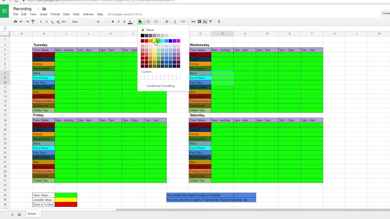 How To Use the infinity Spreadsheet (Basic & Easy) - YouTube