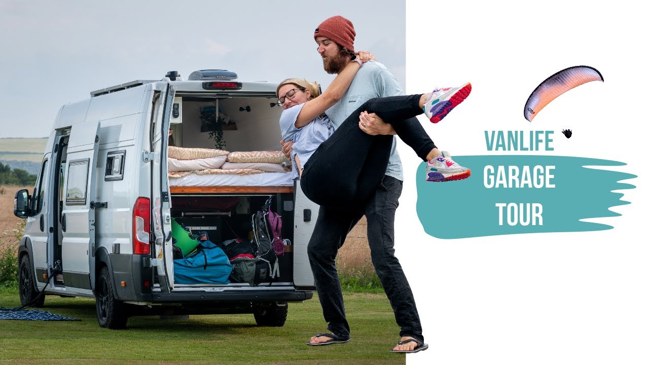 Van tour - What’s in our garage for full time vanlife - YouTube