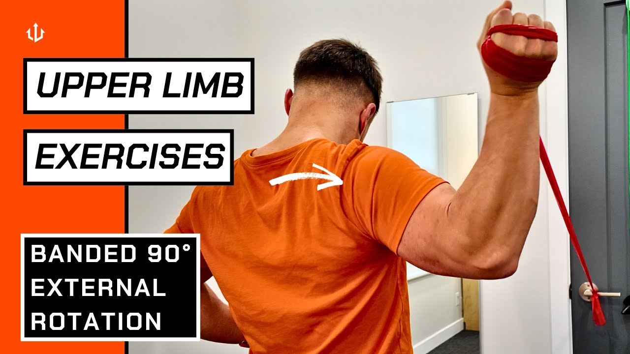 Banded 90° External Rotation // Rotator Cuff Exercises - YouTube