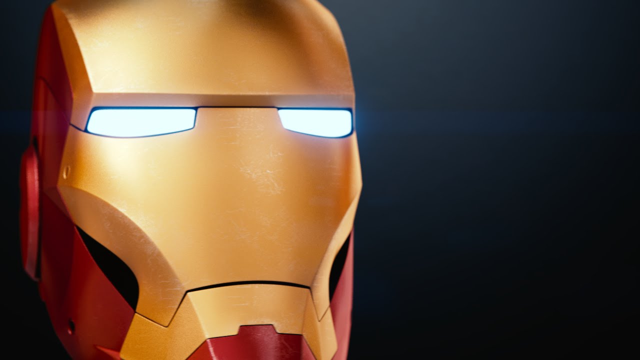 Iron Man Head Turntable 3D Animation - YouTube