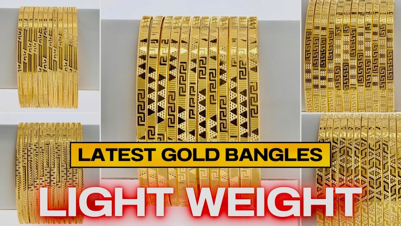 light weight gold bangles / cnc gold bangles design / latest gold ...