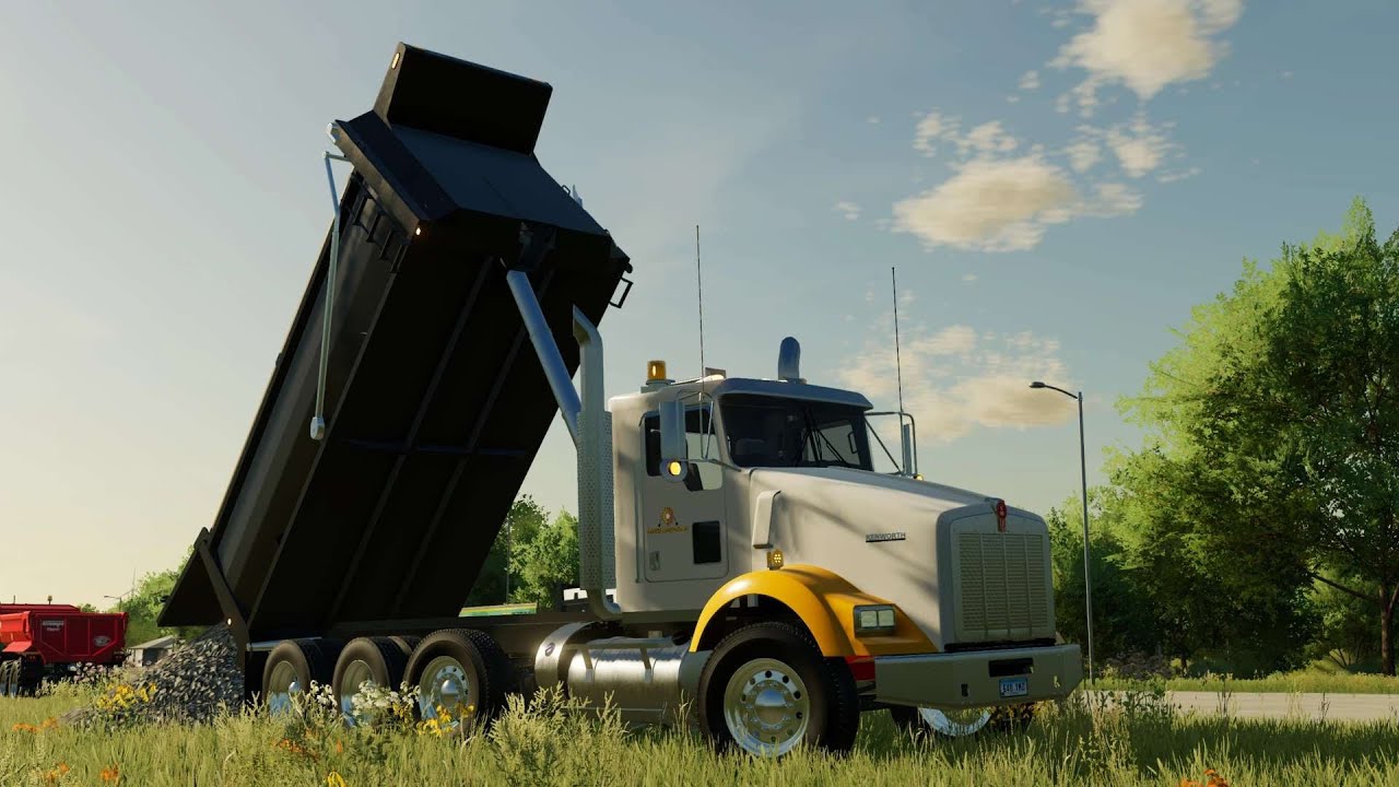 Kenworth Dump Truck v1.0 FS22 FS22 MOD REVIEW TRUCK PC 2022 - YouTube