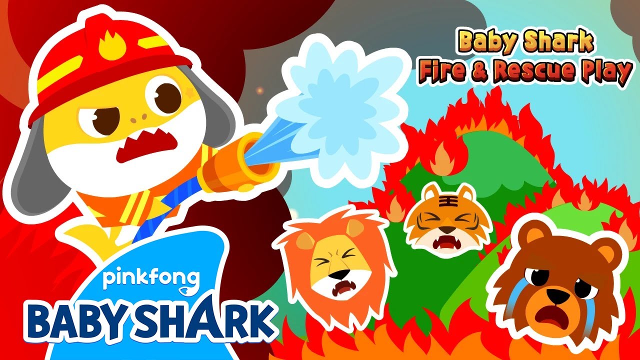 [🧑‍🚒NEW] Help! There's a Forest Fire! | Baby Shark Fire & Rescue Play ...