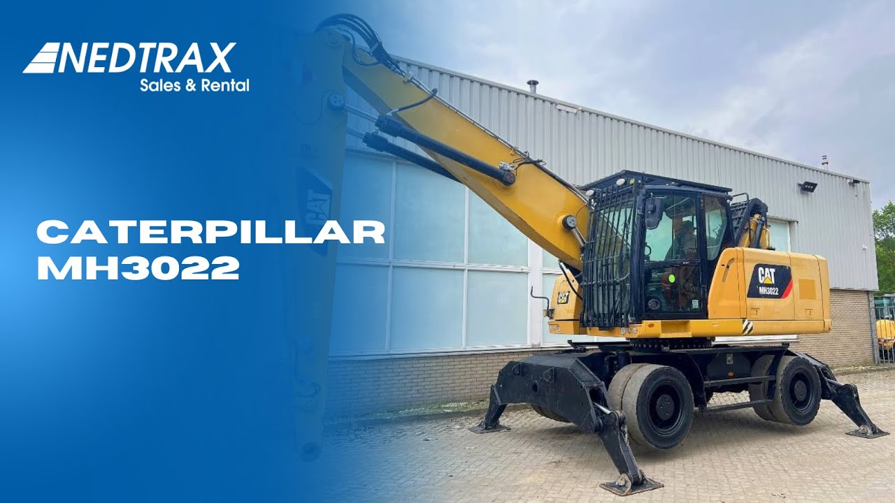 Caterpillar MH3022 2015 CE Material Handler for Sale | NedTrax Heavy Equipment Resale - YouTube