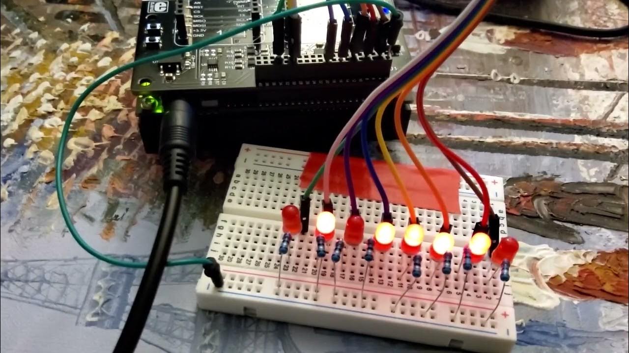 Blinking 8-bit LEDs from PYNQ using up-down counter - YouTube