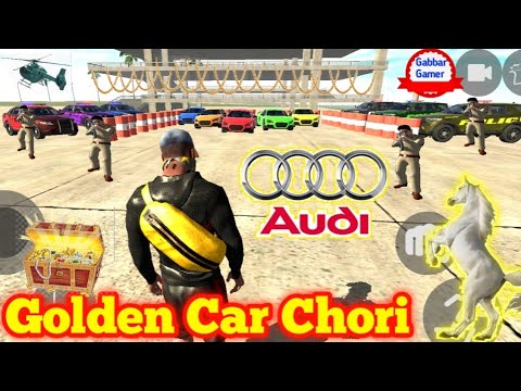 Golden Audi Car Chori Game play || Indian bikes driving 3D Game play ...