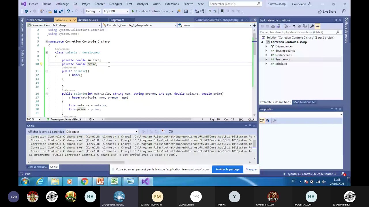 سي شارب (جافا) C# (JAVA) (Darija ): Correction CONTROLE / EXAM - YouTube