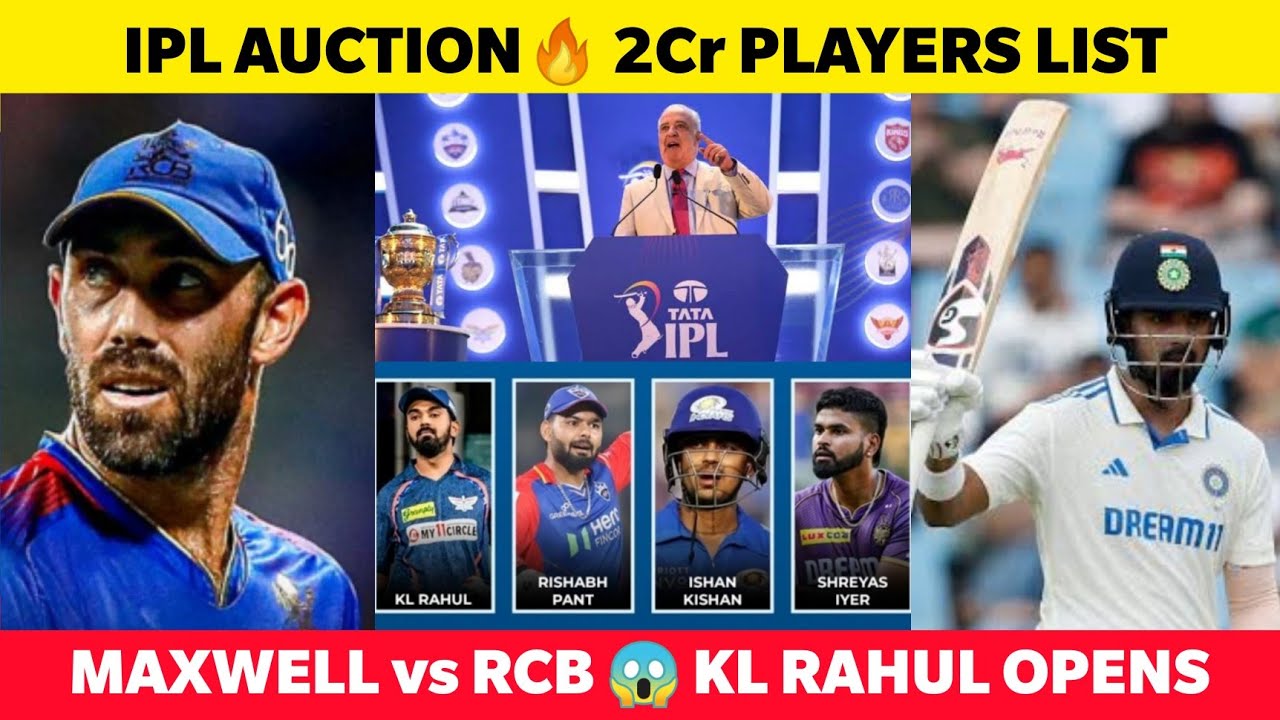 IPL AUCTION🏆 RCB MAXWELL RELEASE 😱INDIAN PLAYERS BASE PRICE IN IPL ...